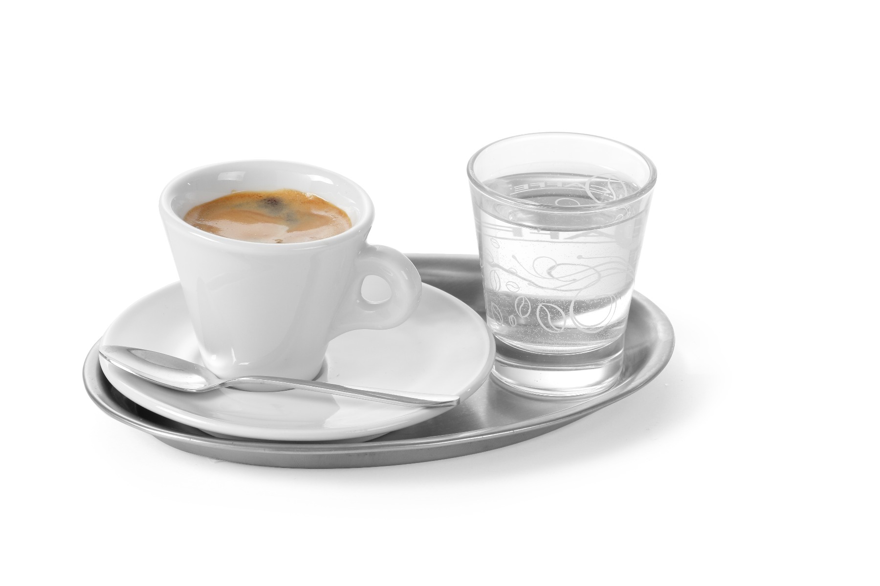 SERVIERPLATTE KAFFEETABLETT OVAL SATINIERT SERVIERTABLETT TABLETT ...